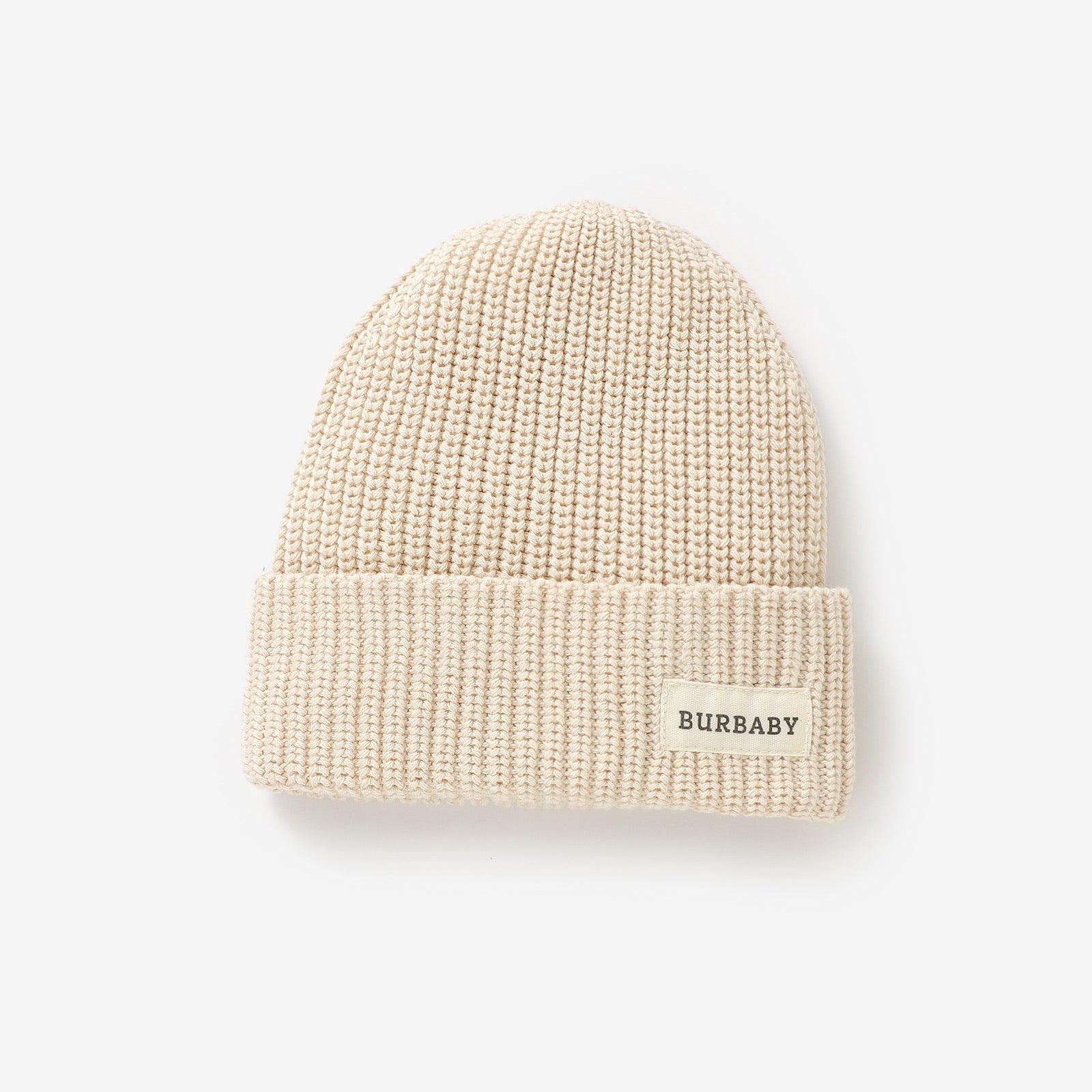 White Cotton Hat - Ribbed Toque for Kids | Burbaby